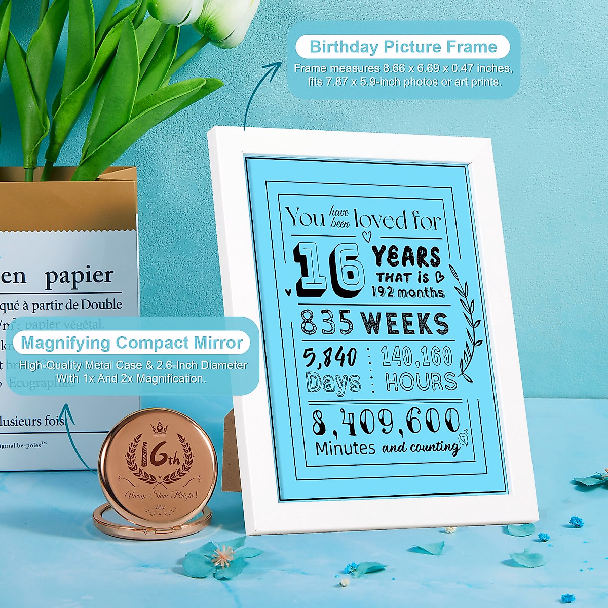 Sweet 16 Gifts for Girls,Best 16 Year Old Girl Birthday Gift ideas Set,Best 16th Birthday Gifts Box for Girls,Cool Gifts Basket for Sixteen Year Old Daughter Granddaughter Niece Sister Trendy 2025