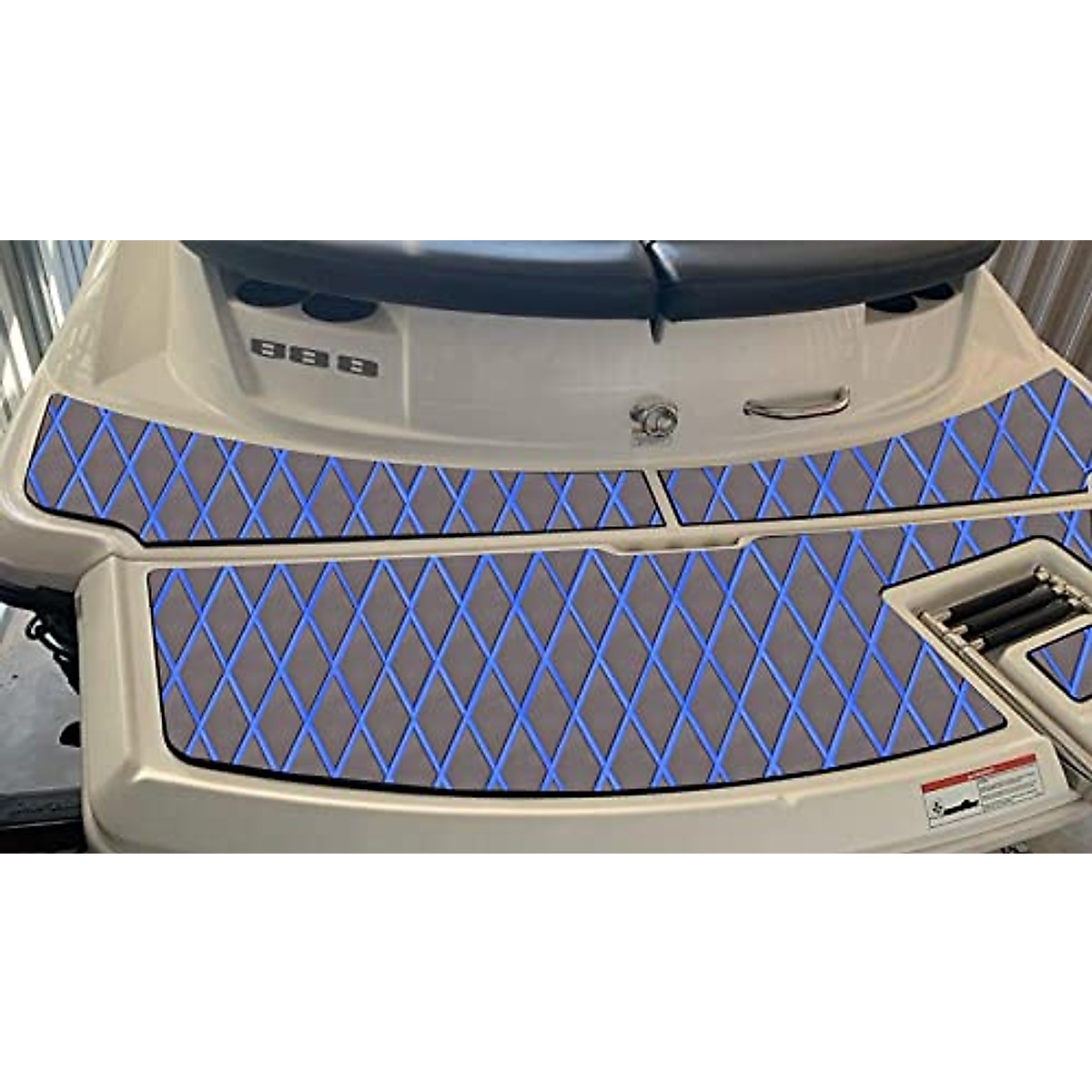 LSS laidi Boat Flooring Eva Foam Decking Marine Non-Slip Self-Adhesive Flooring for Motorboat Fishing Boat RV Yacht Kayak Swimming Pool 110.2''/102.3''/94.5''/86.6''/59''/X37.4''