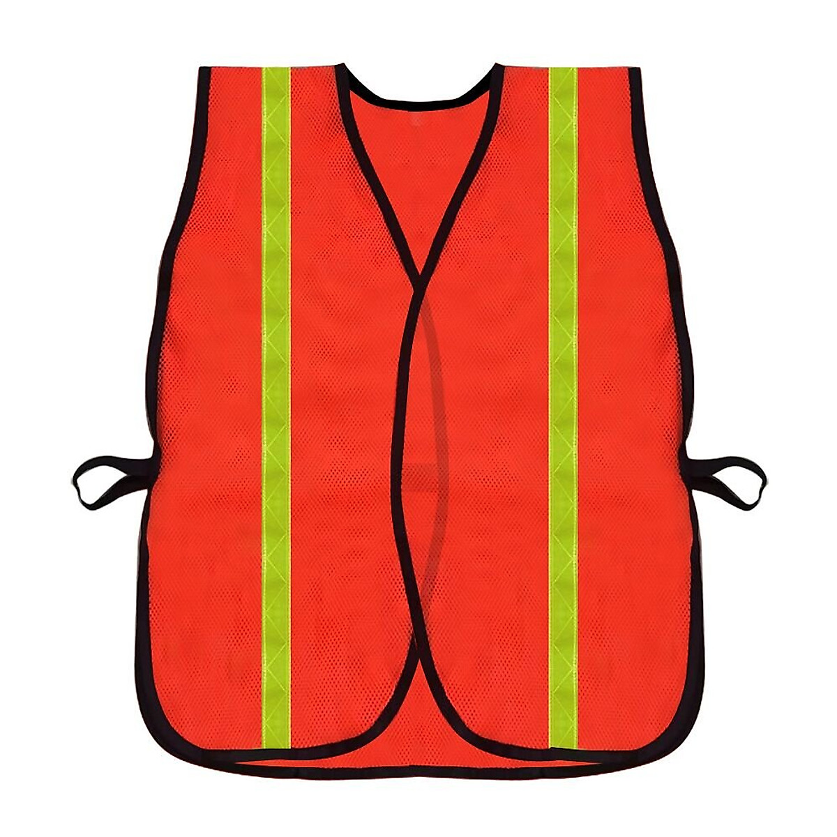 zojo High Visibility Safety Vests 10 Packs,Adjustable Size,Lightweight Mesh Fabric, Wholesale Reflective Vest for Outdoor Works, Cycling, Jogging, Walking,Sports - Fits for Men Women (Neon Orange)