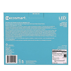 EcoSmart 90-Watt Equivalent BR40 Dimmable LED Light Bulb, Soft White (2-Pack