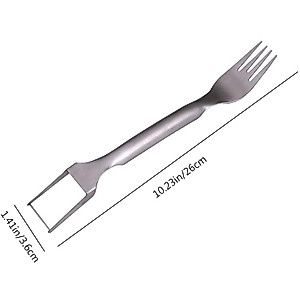 2-in-1 Watermelon Fork Slicer, 2023 New Watermelon Slicer Cutter Summer Watermelon Fruit Cutting Fork, Stainless Steel Fruit Forks Slicer Knife for Family Parties Camping (1 Pcs)