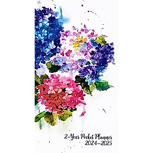 2024-25 Hydrangeas 2-Year Pocket Planner (24-Month Calendar)