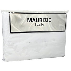 Maurizio Italy 3 Piece 100% Cotton Luxury Duvet Quilt Comforter Cover Set with an Embroidered Hemstitch Detail (King (U.S. Standard))