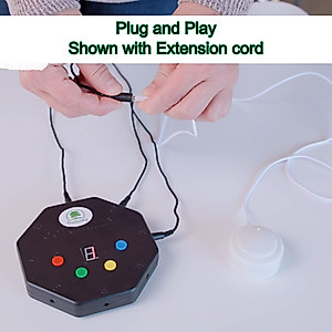 Trebisky Buzzer for Game Show, Educational and Classroom Quiz, Family Games Night, Jeopardy Trivia, Set of 8 LED Light Answer Buzzers, System w/ 3ft Cables(System 2nd Gen)