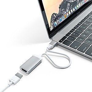 Satechi USB C to HDMI Adapter 4K (60Hz), USB C to HDMI for MacBook Pro/Air M1 M2 M3, iPad Pro, iPhone 15, Dell, HP, Surface, Lenovo and More - Silver