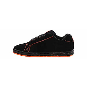 DC Men's Gaveler Low Shoe Skate, Black/Orange, 12
