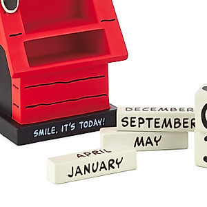 Hallmark Peanuts Snoopy Perpetual Calendar (Smile) Office Supplies, Gifts for Boss, Teacher, Administrative Assistant