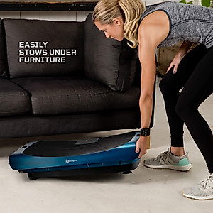 LifePro Rumblex 4D Pro Vibration Plate - Whole Body Vibration Platform Exercise Machine - Home Workout Equipment for Weight Loss, Toning & Wellness - Full Bundle of Bands, Straps & Accessories (Blue)