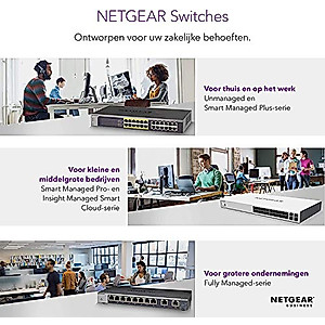 NETGEAR 48-Port Gigabit Ethernet Unmanaged PoE+ Switch (GS348PP) - with 24 x PoE+ @ 380W, Desktop/Rackmount, Sturdy Metal