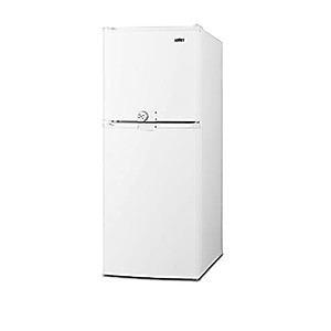 Summit Appliance FF711ESLLF2 Two-door Refrigerator-Freezer in White with Combination Lock to Secure Both Doors, Frost-free Defrost, Adjustable Thermostat, Adjustable Shelves, Door Storage
