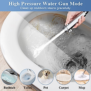 DOILIESE Shower Head with Handheld Shower Head with ON/Off Switch, 3-Modes High Pressure Shower Head with Hose,Chrome Finish