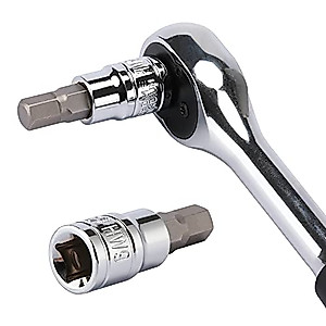 Mayouko 33PCS Master Hex Allen Bit Socket Set, S2 & Cr-V Steel, SAE and Metric, 5/64-Inch to 3/4-Inch, 2mm to 19mm