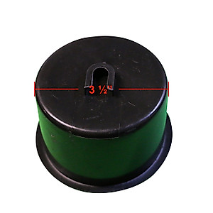 FR Universal Replacement Plastic Cup Holder, 3 3/8" Diameter, Black