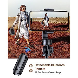 andobil MagStick Selfie Stick Tripod Compatible with MagSafe, [Redefined Phone Tripod] 63.5" Extendable Magnetic Cell Phone Tripod Stand with Wireless Remote, Tripod for iPhone 14 13 12 & All Phones