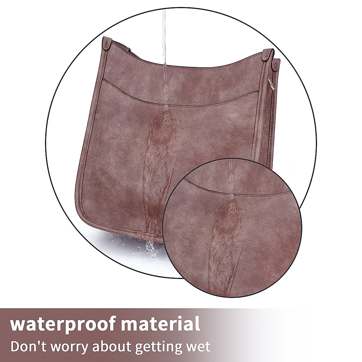 Caitina Women's Shoulder Handbags Trendy Vegan Leather Crossbody Bag Purses For Women,with 2PCS Adjustable Strap Hobo Handbag(Mod Pink)