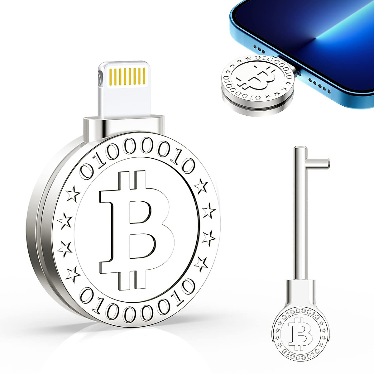 ySky MFi Certified Crypto Hardware Wallet for Bitcoin,Ethereum,ERC Tokens,Work with iPhone iPad - Safeguard Your Crypto to Securely Buy, Eaisly Manage and Grow All Your Digital Assets