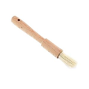 Wooden Barbecuing Brush Oil Basting Baking Brush Oil Sauce Butter Kitchen Tool(Round Handle)