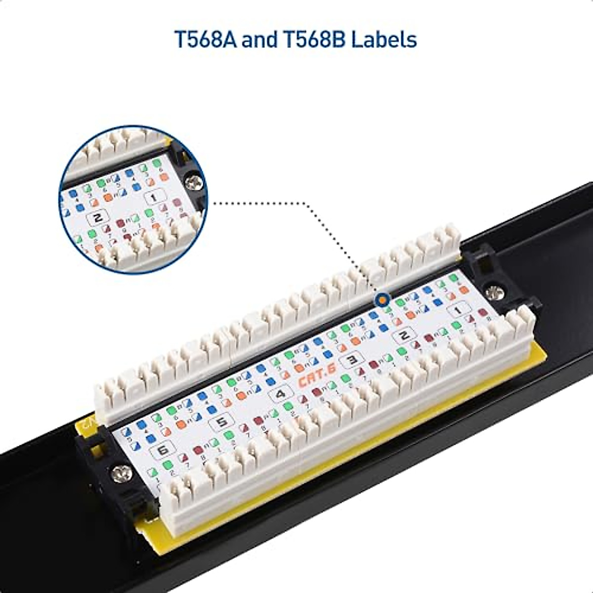 Cable Matters UL Listed Rackmount or Wall Mount 12 Port Patch Panel (RJ45 Patch Panel)