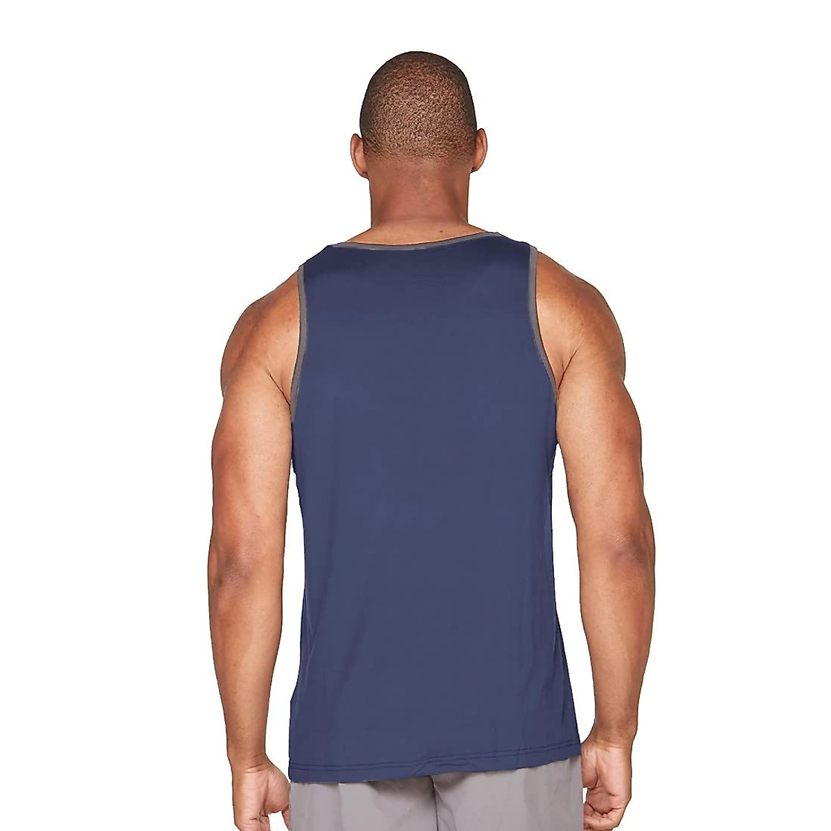 Colosseum Active Men's Performance Four Way Stretch Weight Lifting Tank Top (Navy, Small)