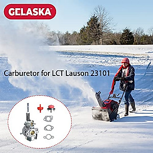 GELASKA 23101 Carburetor Replaces LCT Lauson 23101 Carb, LCT 23101, 20001108 for Ariens L11D 291cc L12D L120 L180 L190 Snow Engines, Huayi Carburetor 369 414 420