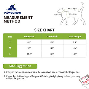 Pawcomon 2 Packs Cat Surgery Recovery Suit Surgical Clothes Abdominal Wounds Anti-Licking Cat Bodysuit Onesie Substitute E-Collar& Cone