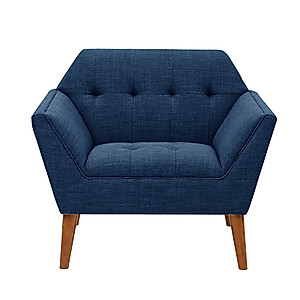 Dsnyu Blue Accent Chair, Arm Chair Modern Solid Wood Comfy Home Furniture for Living Room 29.50" L X 37" W X 31.50" H