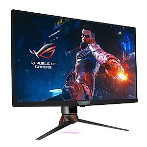ASUS ROG Swift 32” 4K HDR Gaming Monitor - 144Hz DSC, UHD (3840 x 2160) PC Monitor, Mini-LED IPS with G-SYNC Ultimate, Local Dimming, Ideal for Desktop and Computer Monitor Black - - PG32UQX