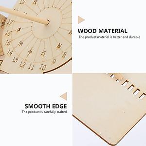 iplusmile Equatorial Sundial Clock DIY Teaching Aid Educational Tool Wooden Scientific Model