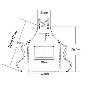 Cotton Canvas Apron for Artists Painting,Chef Apron with Cross Back Straps for Men Women, Kitchen Cooking (Purple)