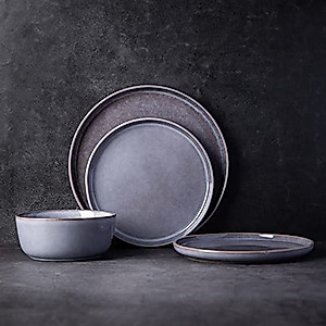 AmorArc Cereal Bowls Set of 6 for Kitchen, 26oz Stoneware Soup Bowls Set for Cereal,Soup, Modern Kitchen Bowls for Meal, Dishwasher &Microwave Safe, Reactive Glaze