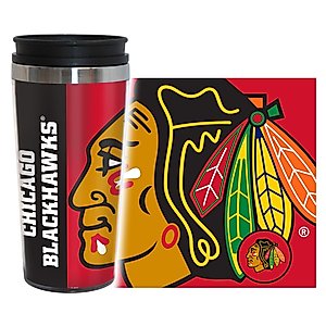 NHL Chicago Blackhawks 14 Ounce Travel TumblerFull Wrap Hype, Team Color, 14 Ounce