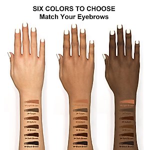 TurritopsisD Ultra-thin Brow Pencil 【2-Pack Light Brown】 Eyebrow Pencil Waterproof Smudge-proof Precise Fine-tip Ultra-slim Built-in Soft Spoolie Brush
