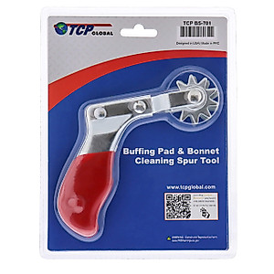 TCP Global Polishing and Buffing Pad Cleaning Spur Tool for Revitalizing Polisher Compound Pads and Bonnets