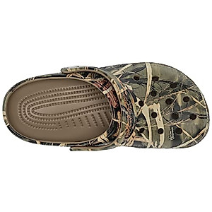 Crocs Kids' Classic Realtree Clog | Camo Shoes , Khaki, 3 Little Kid