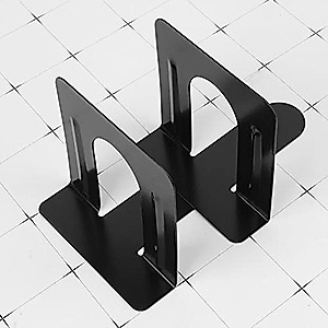 Thick Simple Style Metal Bookends Iron Support Holder Nonskid Desk Stands for Books