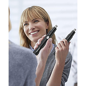 PRITECH Nose Hair Trimmer for Men & Women, Rechargeable, Portable, Washable, Dual-Edge Blades, 245 Days of Use