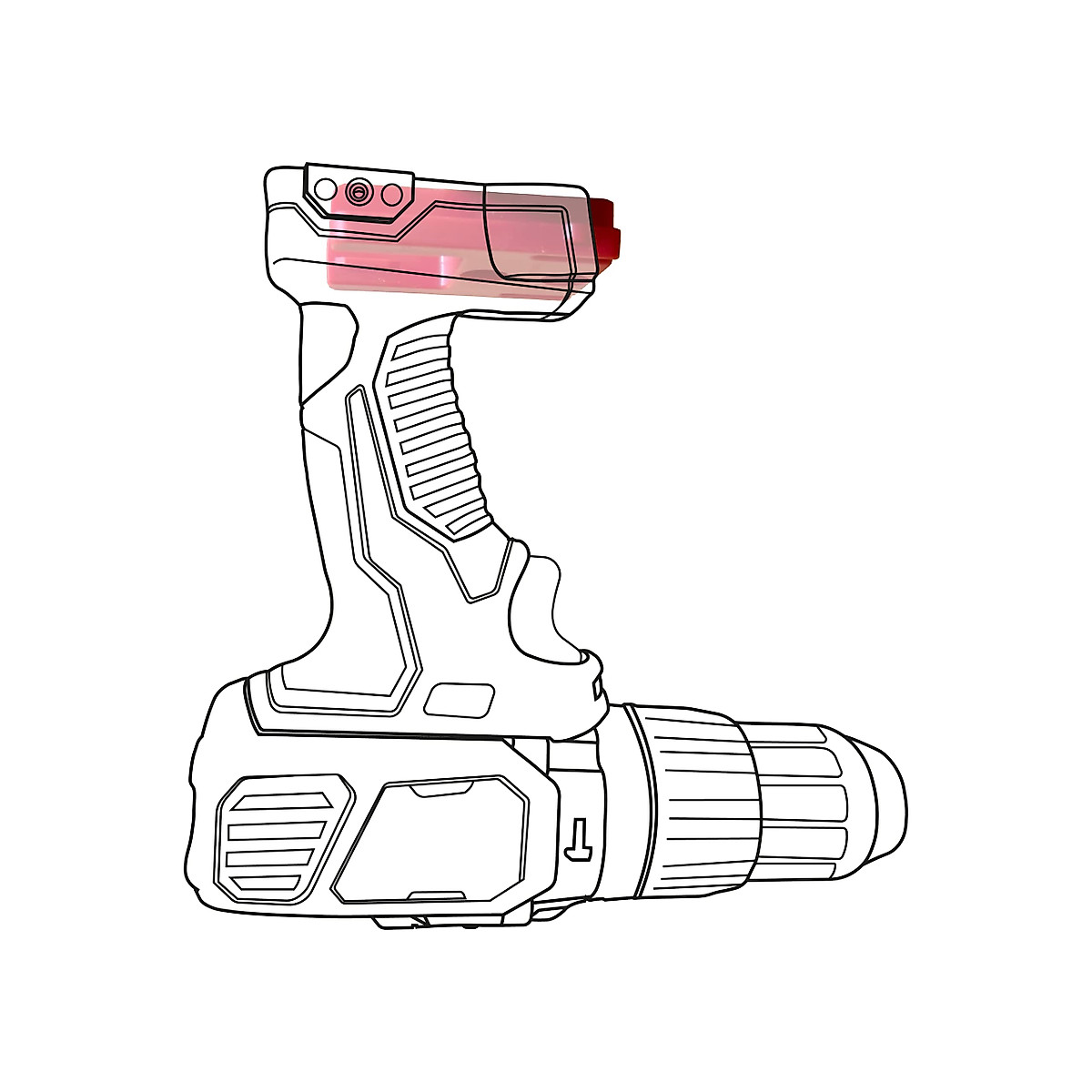 StealthMounts Locking Tool Holder in Red for Milwaukee M18 4 Pack | Milwaukee Tool Organizer | Milwaukee Tool Storage | Milwaukee Drill Holder | M18 Tool Holder | Made in UK