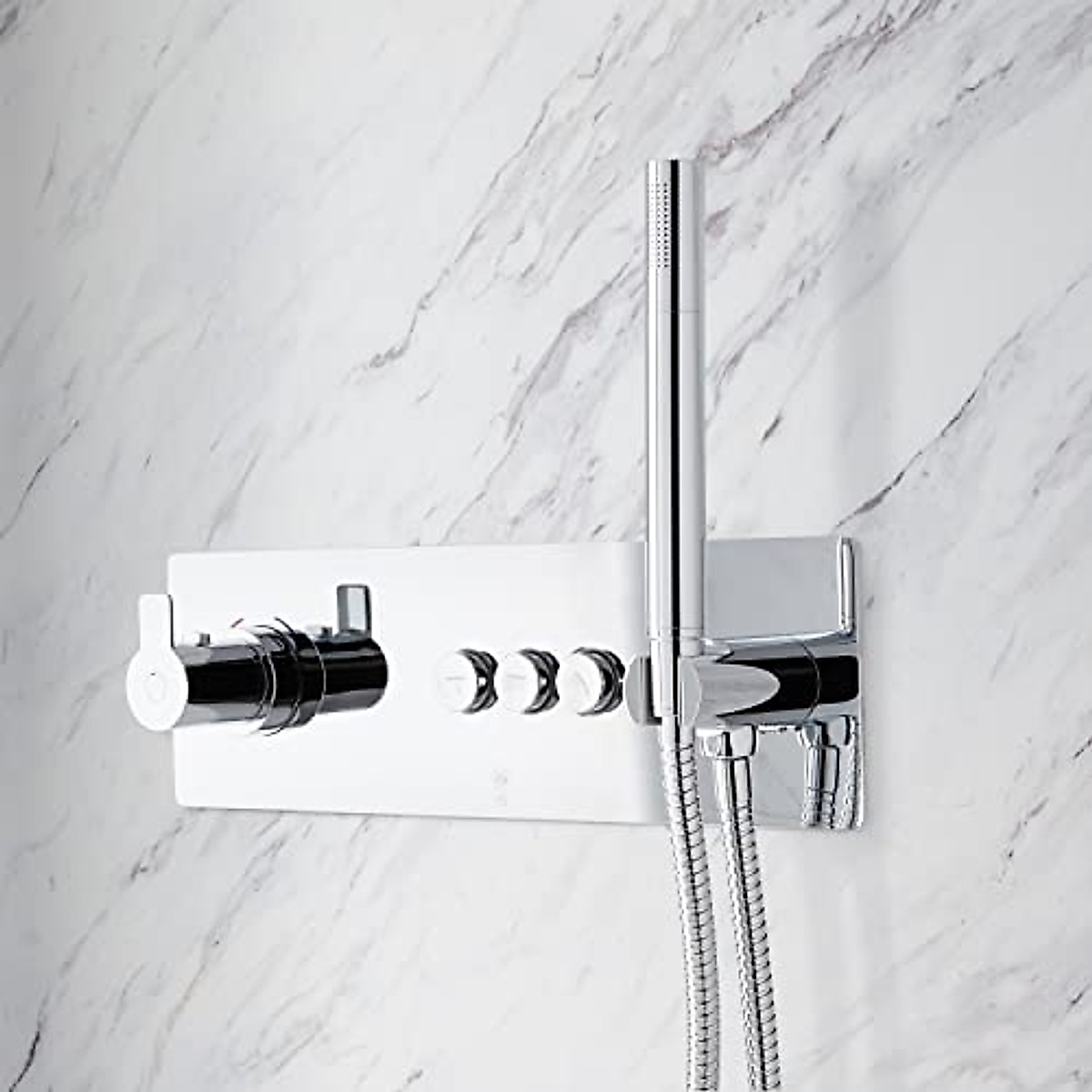 Signature Hardware 948008 Hollyn Thermostatic Shower System with 6-1/2" Rainfall Shower Head and Hand Shower- Rough In Included
