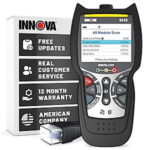 INNOVA 5410 – Newest 2022 All System OBD2 Scan Tool – Read/Erase Check Engine, ABS, SRS, and Transmission