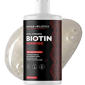 Ultra Biotin Shampoo for Thinning Hair - Extra Strength Volumizing Shampoo for Men and Women with B Vitamins and Rosemary Essential Oil - Sulfate Free Shampoo Biotin Formula for Hair and Scalp Care