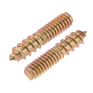 uxcell 1/4-20 x 1-1/4" Hanger Bolts Double Head Dowel Screw for Wood Furniture 20pcs