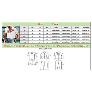 Summer Patriotic Short Sleeves Polos Tshirts for Mens Fashion USA Flag Graphic Turn Down Collar Shirts Active Tennis Tops