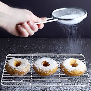 E-far Small Baking Rack Set of 2, Stainless Steel Metal Roasting Cooking Racks, Size – 8.6"x6.2", Non Toxic & Rust Free, Fit for Small Toaster Oven, Dishwasher Safe