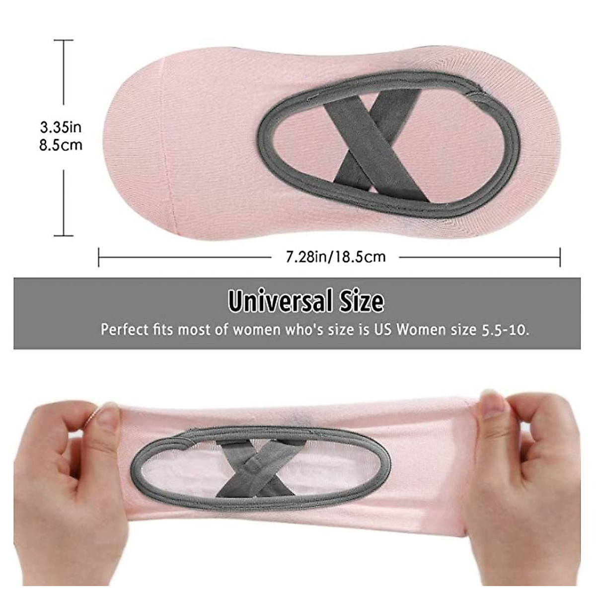 Yinxily Non Slip Yoga Socks for Women,Sticky Sock for Pilates & Pure Barre & Walking & Bikram Fitness Socks with Grips