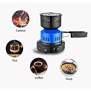 Hookah Coal Burner Hot Plate Durable Faster Coal Burner Smart Heat Control Long Cable for BBQ Kitchen Hookah Coal Burner Multipurpose Electric Charcoal Coal Burner Starter - Premium Series (White)
