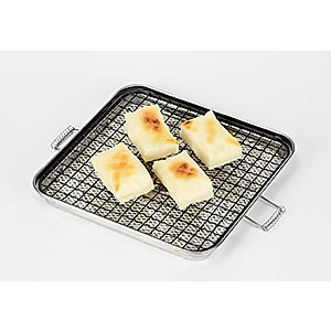Pearl Metal HB-6043 Hot Grill, Square Mochi Grill, For Gas Stoves