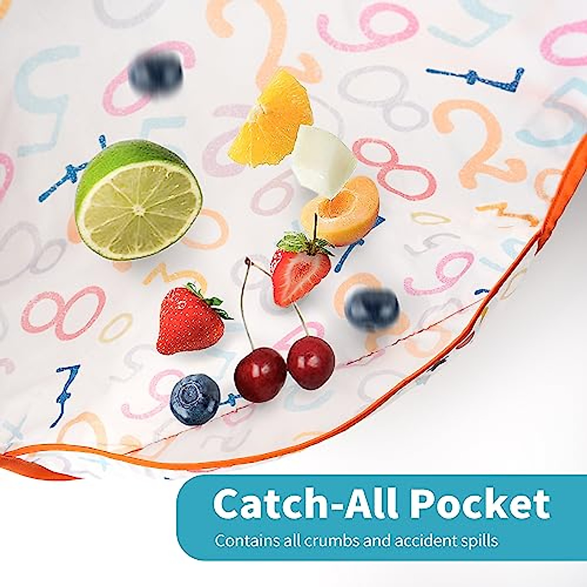 3 Pcs Waterproof Baby Bibs | Long Sleeves Weaning Smock Bib with Food Catcher Pocket for Toddler Eating | Baby Led Weaning | Full Cover Wearable Sleeved Bibs Shirt Apron Set | 6-24 Months