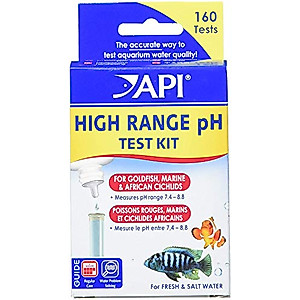 API HIGH RANGE PH TEST KIT 160-Test Freshwater and Saltwater Aquarium Water Test Kit, 150-watt halogen bulb