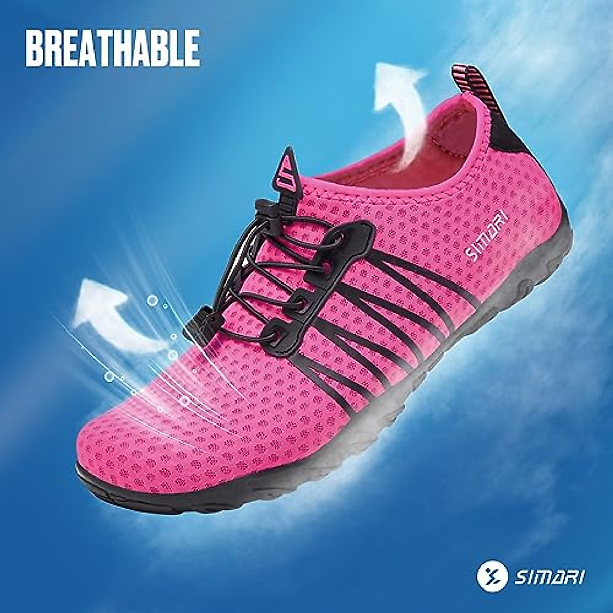 SIMARI Mens Womens Water Shoes Sports Quick Dry Barefoot Diving Swim Surf Aqua Walking Beach Yoga 212 Rose