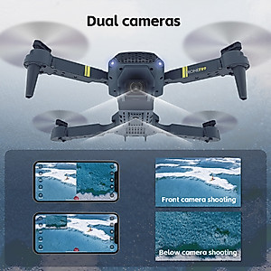Super Endurance Foldable Drone with Camera for Beginners– 60+ min Flight Time, WiFi FPV Quadcopter with 120°Wide-Angle 1080P HD Camera, Optical Flow Positioning, Follow Me, Dual Cameras(3 Batteries)